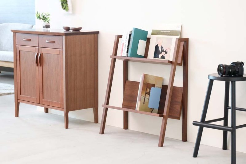 Asahikawa Furniture WOW Book Rack Japanese Furniture Solid Wood Rack ...