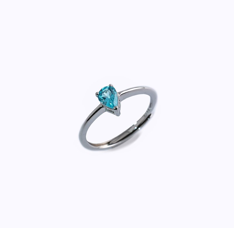 AND 磷灰石 藍色 水滴 4*6mm 戒指 經典系列 Pear 天然寶石 安珠 AND JEWEL 每天配戴的天然寶石｜戒指人氣榜 - Pinkoi