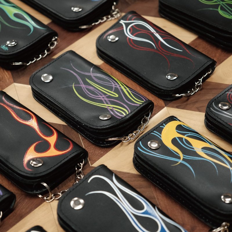 【Knockout】手繪卡車司機夾 真皮 one shot pinstripe Knockout Shop｜皮夾/長短夾/錢包人氣榜 - Pinkoi