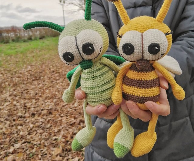 Amigurumi grasshopper toy Crochet grasshopper stuffed animal Crochet ...
