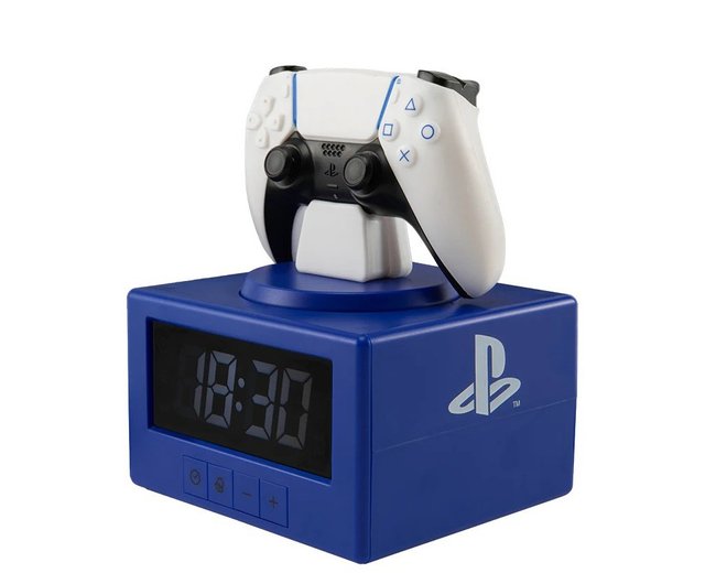 PlayStation PS5 3 in 1 gaming handle shaped alarm clock night light Shop gameshop Clocks Pinkoi