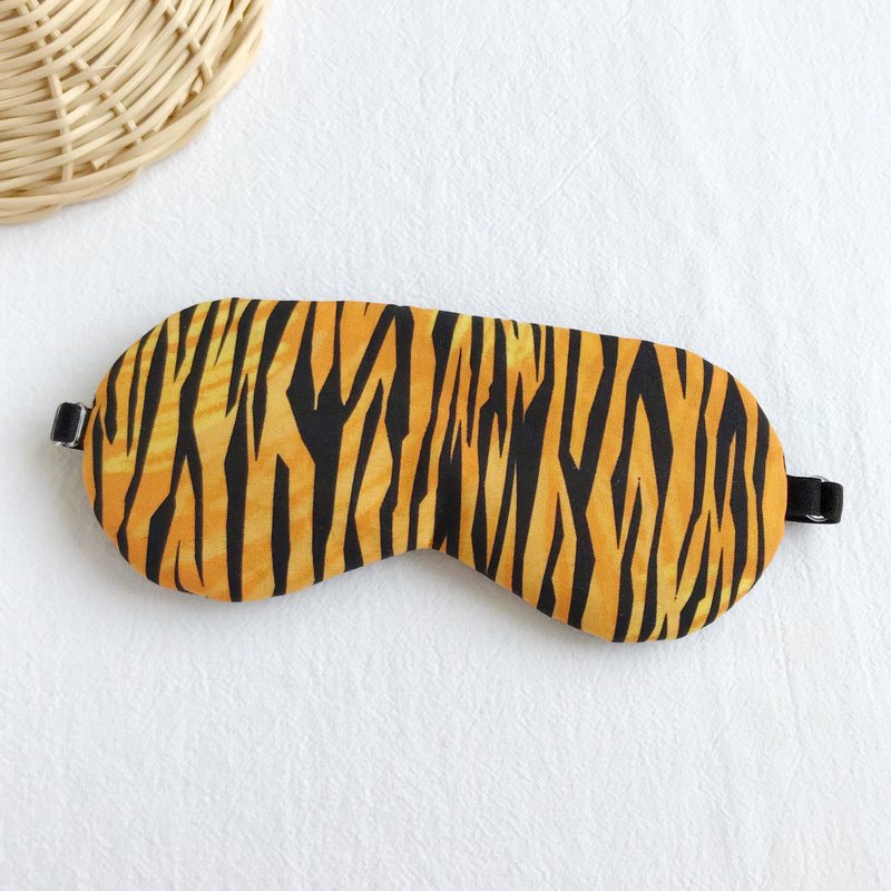 Tiger pattern handmade eye mask, pure cotton, organic cotton ...