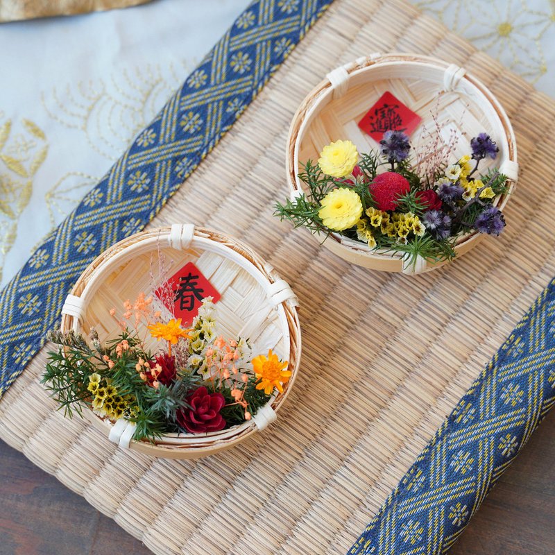 【新年小物】米篩春聯 小磁鐵 SUN 風格花物｜乾燥花/永生花人氣榜 - Pinkoi