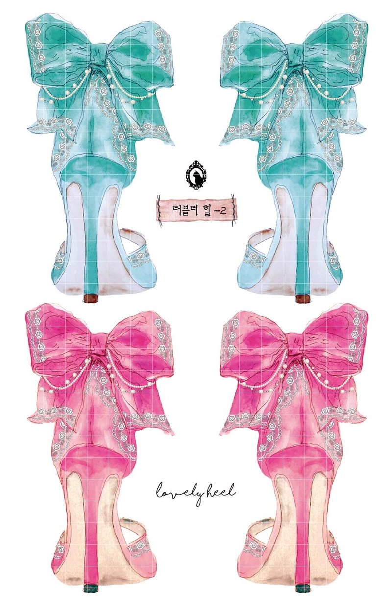 Lovely Hill Renewal - 2 Colorful Mint & Pink (blue lion) (suyeon) honne market｜貼紙人氣榜 - Pinkoi