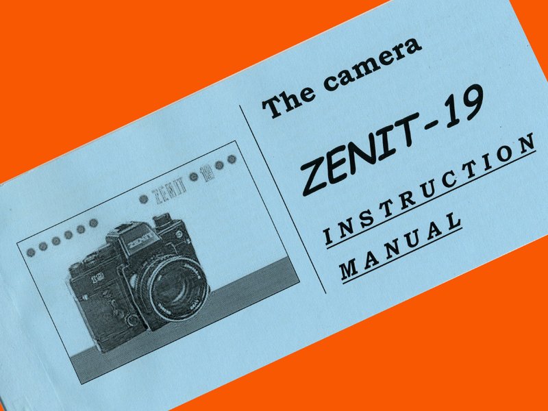 INSTRUCTION MANUAL on ENGLISH for ZENIT-19 SLR Russian USSR 35mm camera ...