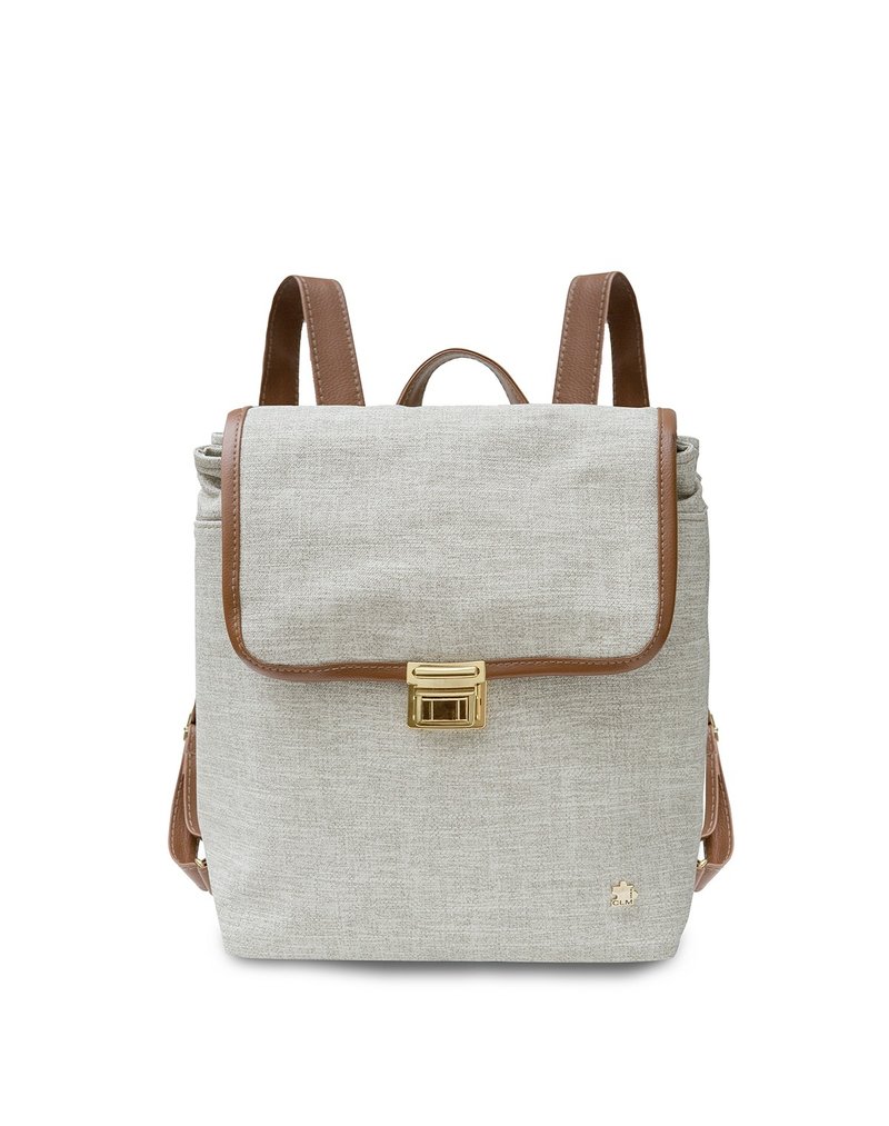 Customized-square buckle backpack-white oak color - Shop clm-taiwan ...
