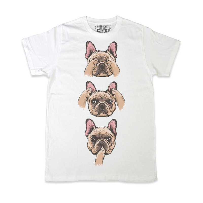 No Evil Frenchie • Unisex T-shirt err-or design｜男 T 恤人氣榜 - Pinkoi