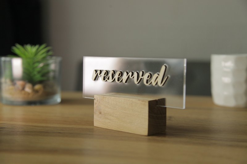 Acrylic reserved sign, Acrylic Wedding Sign, Custom Acrylic Sign - Shop ...