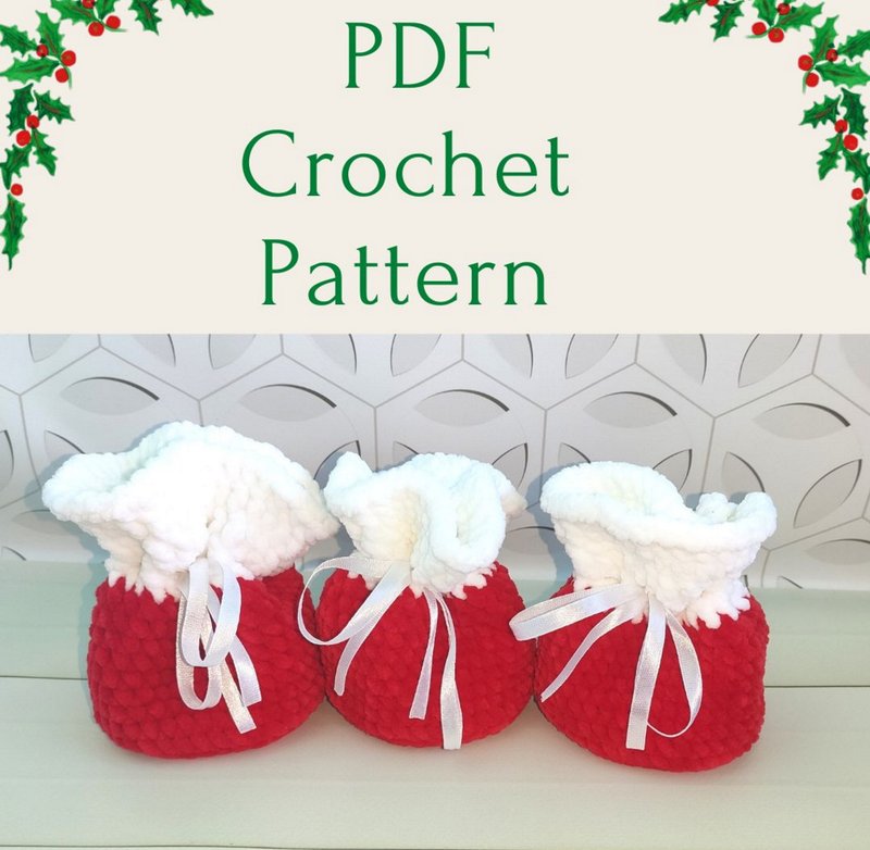 【數位】Christmas amigurumi pattern, Crochet pattern - Christmas gift bag crochet PDF JoyBabyToys ...