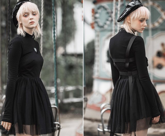 サイバーパンクツーピースストラップドレス - ショップ PUNK サイバーパンクツーピースストラップドレス - ショップ PUNK