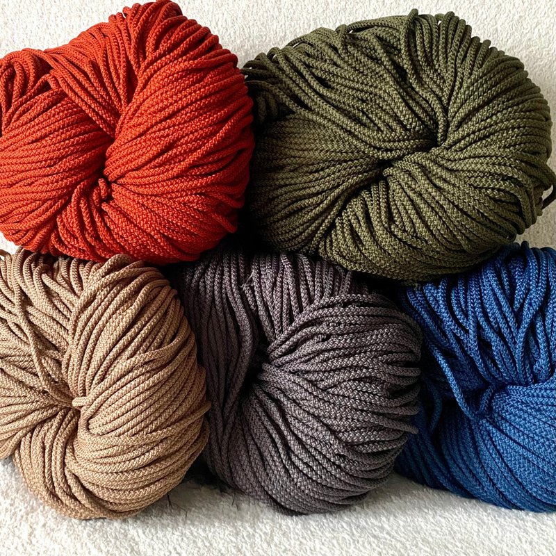 Polyester cord 5 mm with core 200 mts, macramé rope 5 mm, rope for crochet bag - Shop LunarCat ...