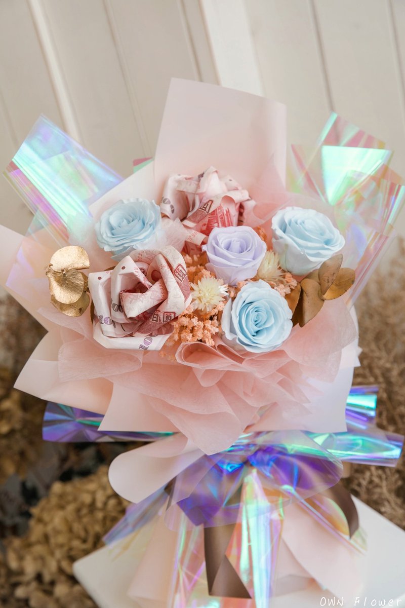 Immortal bouquet/banknote bouquet/withering flower bouquet/money flower ...