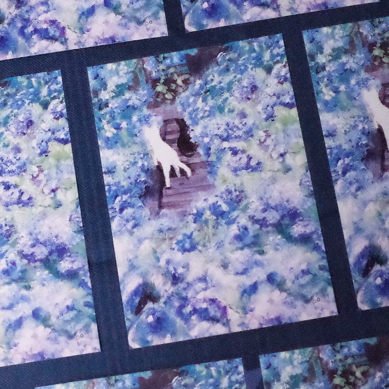 貓遊明信片 : 撞入了繡球花圃 Tiny Stringer｜卡片/明信片人氣榜 - Pinkoi