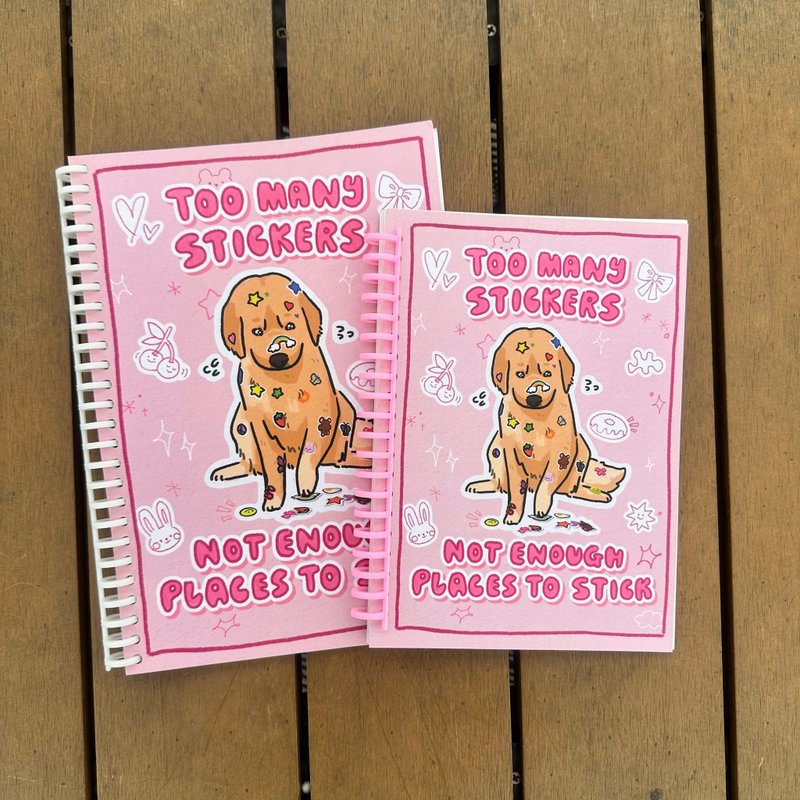 Golden retriever dog with stickers reusable sticker book - Shop ...