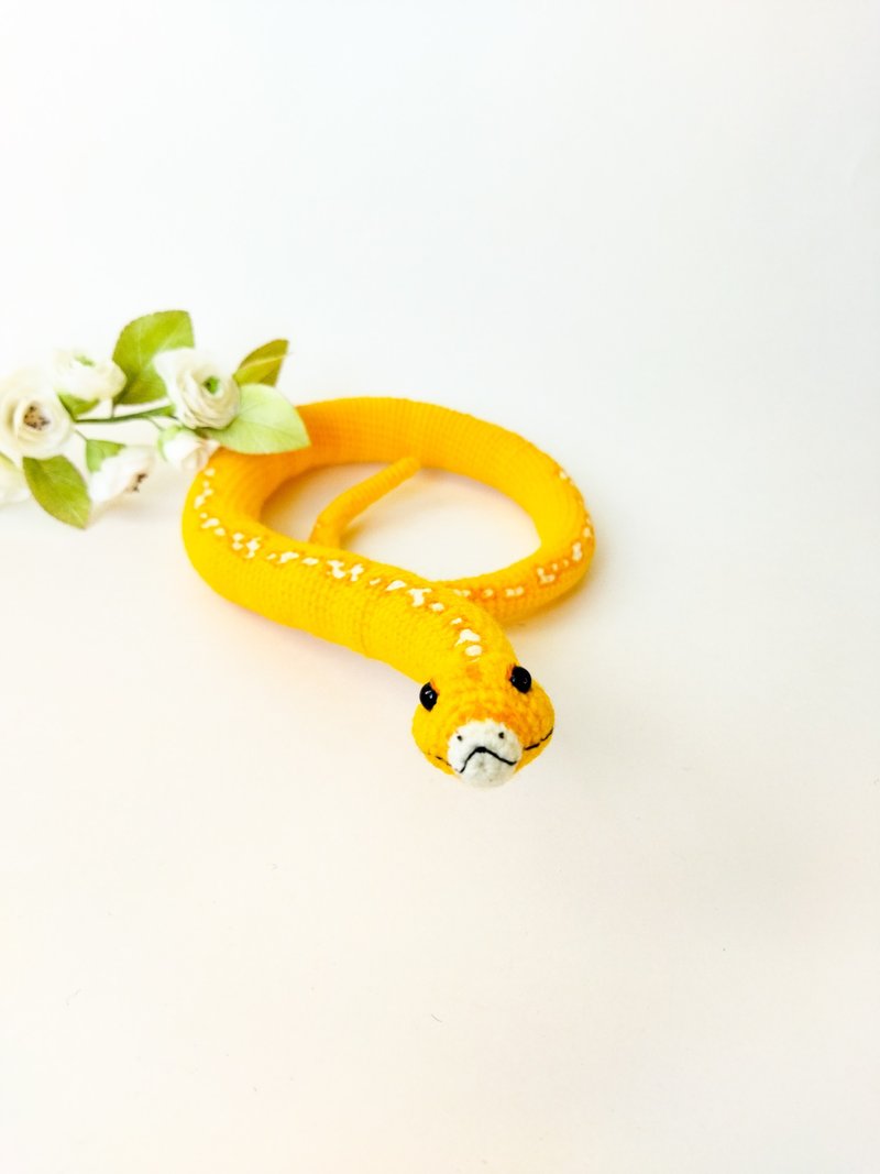 【Digital】Yellow Snake Python toy Crochet Pattern PDF in English. Snake ...