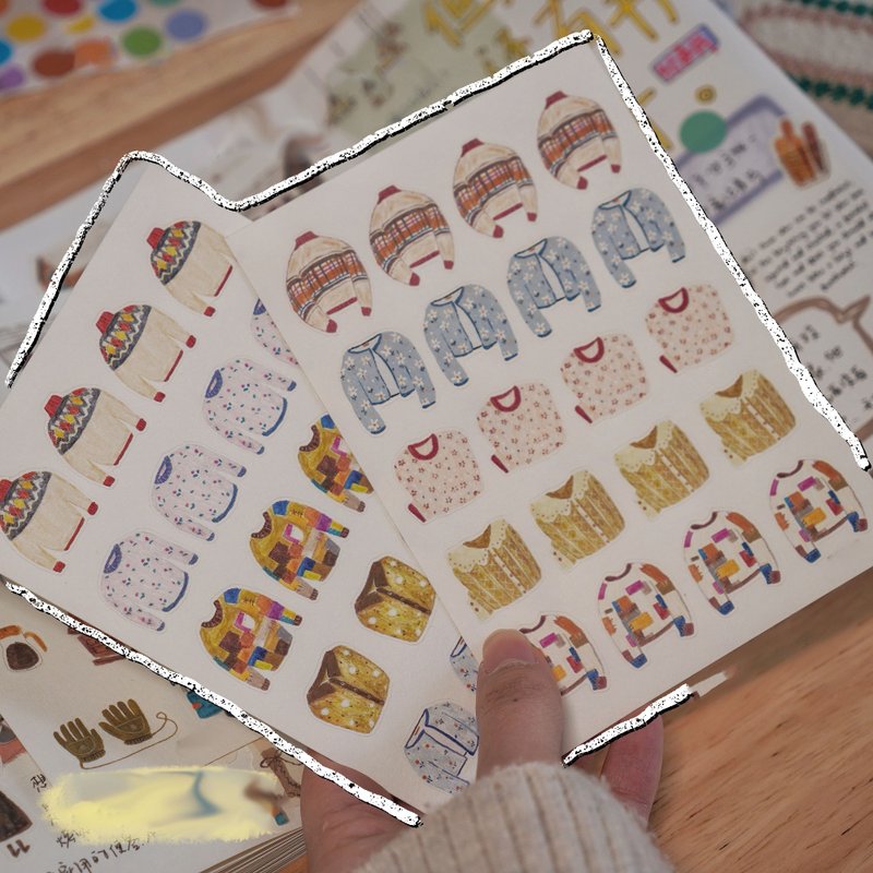 毛衣套組 A6切膜貼紙 玩樂的文具 wanle studio｜貼紙人氣榜 - Pinkoi