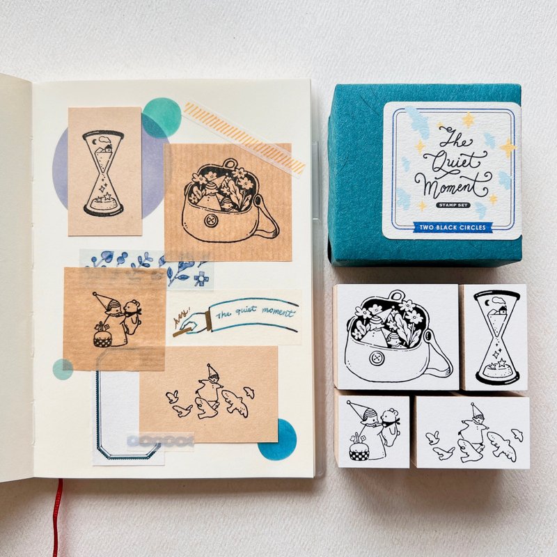 【The Quiet Moment】Machine-made Stamp Set - Shop twoblackcircles Stamps ...