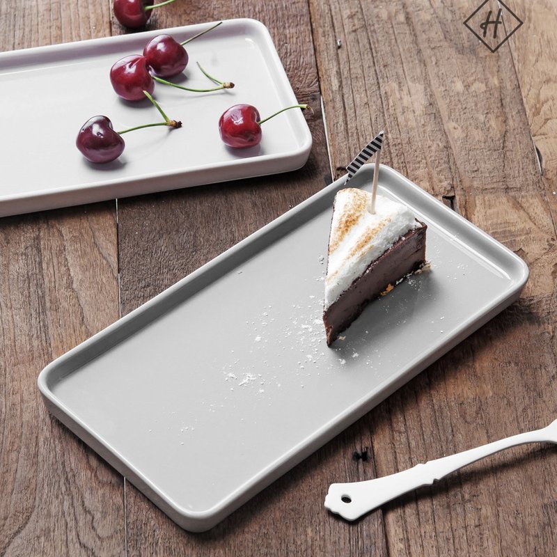 韓國 SSUEIM LEED系列莫蘭迪陶瓷長方形淺盤2件組 大+中 韓國 ssueim｜盤子/餐盤/盤架人氣榜 - Pinkoi