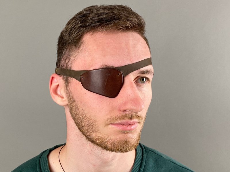 Leather Eye Patch, Eye Patch, Man Eye Patch, Woman Eye Patch, Brown Eye ...