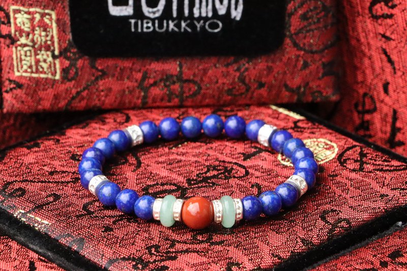 Tibukkyo台灣德榕藏品 原礦無染色青金石6mm手珠 少金少白 南紅 TIBUKKYO德榕藏品｜手鍊/手環人氣榜 - Pinkoi