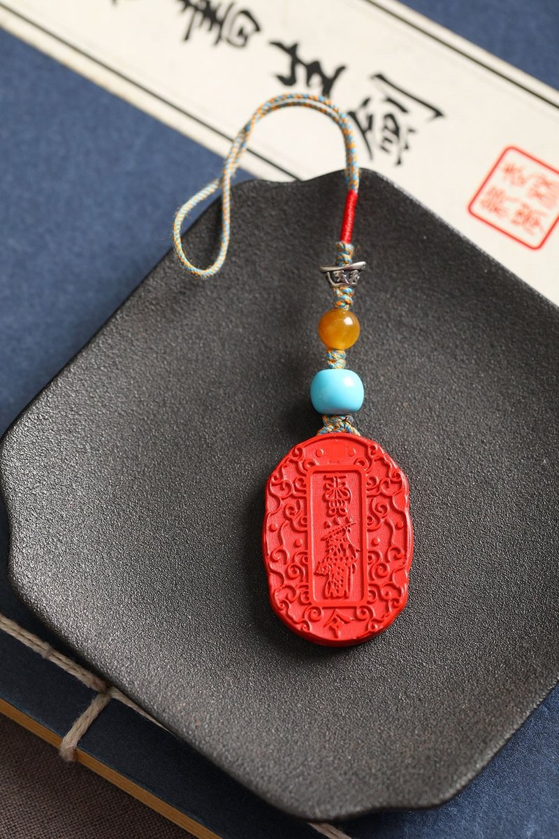 天然原礦硃砂手機掛 包掛 鑰匙掛 硃砂含量95%以上 關注領優惠卷 朵蘭＆Dolan｜鑰匙圈/鑰匙包人氣榜 - Pinkoi