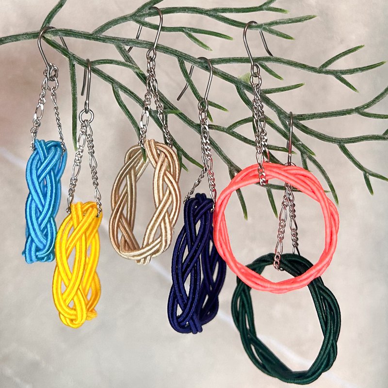 【水引ピアス】相生結びアレンジ【カラー組み合わせ自由】 - 設計館 asu-wa 耳環/耳夾/耳骨夾 - Pinkoi