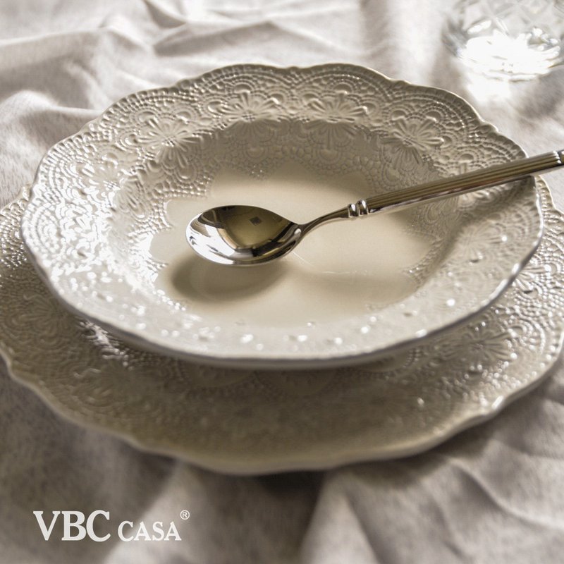 [Italian VBC casa] Lace soup plate combination (three colors available ...
